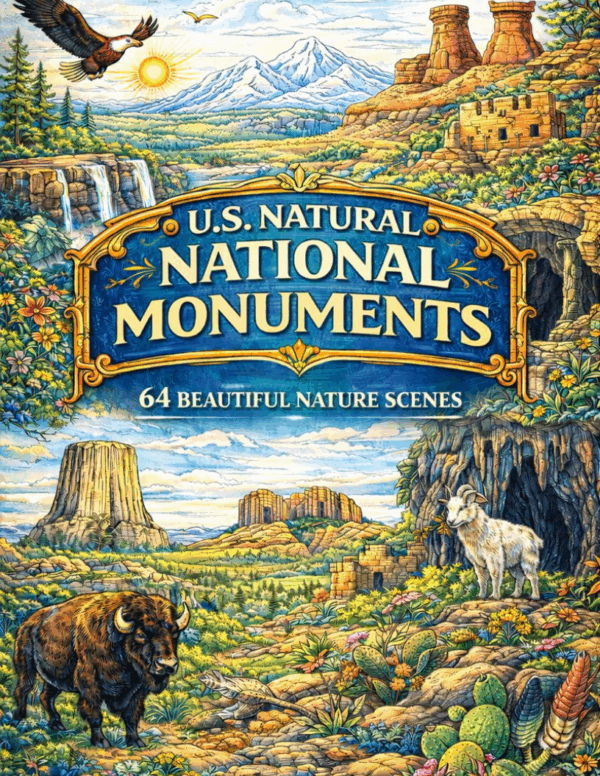 U.S. Natural National Monuments Coloring Book (PDF) - Freelife Outdoors